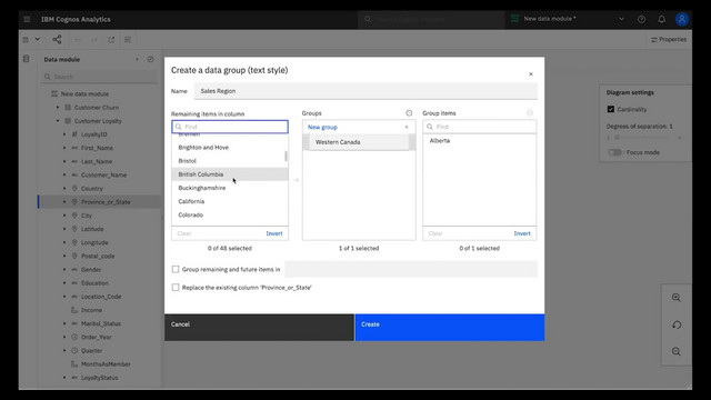 Prepare your data in Cognos Analytics: Cognos Analytics 12